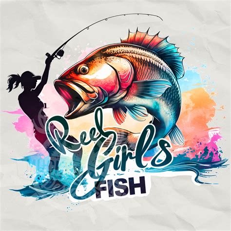 Reel Girls Fish Png Women Fish Too Png Girl Fishing Sublimation