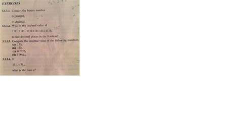 solved exercises 3 1 1 1 convert the binary number