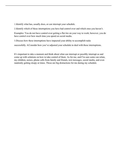 2 1 Discussion Identifying Scheduling Interruptions 2 1 Discussion Identifying Scheduling