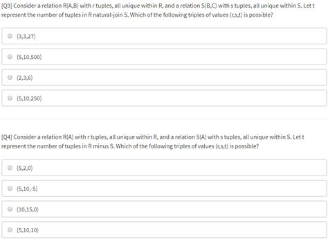 Solved Q Consider A Relation R A B With R Tuples All Chegg