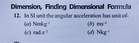 Angular Acceleration Units