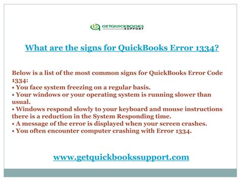 PPT The Reason Behind The QuickBooks Error Code 1334 How Can I Fix It PowerPoint