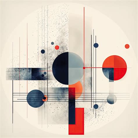Premium Photo Abstract Geometric Background With Circles Lines And Dots Vector Illustration