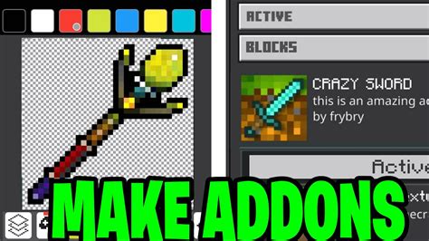 How To Make Addons For Minecraft Bedrock Edition Tutorial Youtube