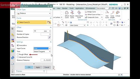 NX SIEMENS Walkthrough OFFSET CURVE YouTube