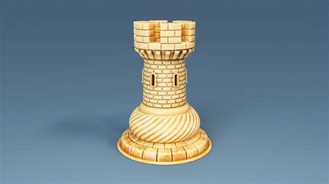 3d Chess Rook Piece Turbosquid 2348662