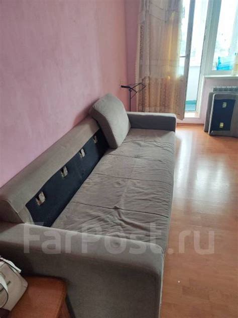 Диван раскладной, выкатной, другое, серый, 140,0 см, б/у, в наличии ...