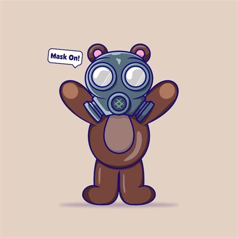 Premium Vector Bear Wearing Mask