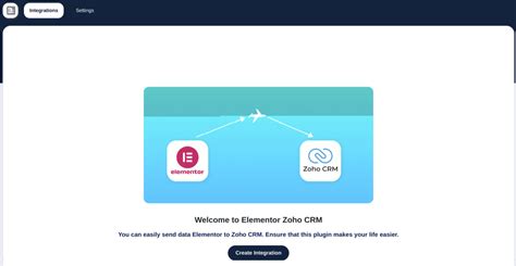 integrations of zoho crm with elementor form wordpress plugin