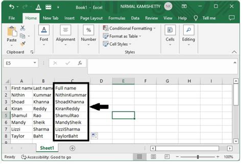 How To Add The Same Email Address To A List Of Names In Excel