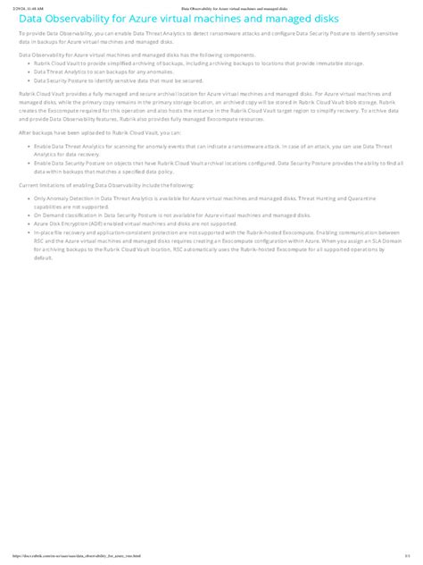 Data Observability For Azure Virtual Machines And Managed Disks Pdf Backup Cloud Computing