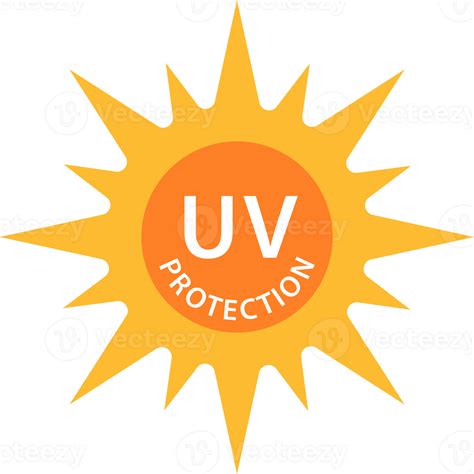 Uv Radiation Protection Icon Solar Ultraviolet Light Symbol For Graphic
