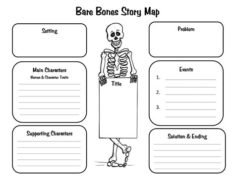 Crafty Symmetric Skeletons Scholastic In Story Skeleton Book Report Template