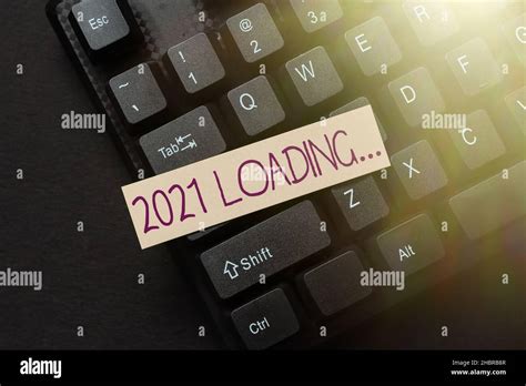 Handwriting Text 2021 Loading Internet Concept A Year Composed Of A Series Of Events That