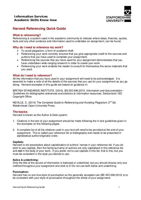 Harvard Style Of Referencing Example Design Talk