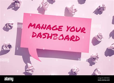 Text Caption Presenting Manage Your Dashboard Word For Controlling The Interface To Monitor