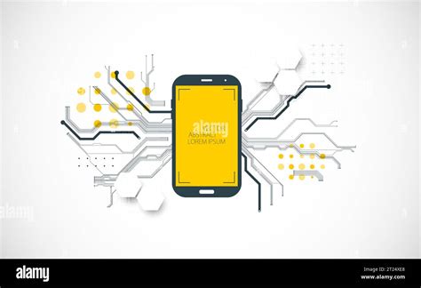 Mobile Phone Background Вig Data Flow Processing Concept Cloud