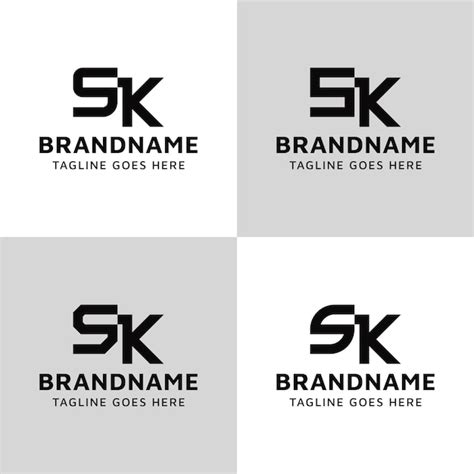 Premium Vector Letters Sk Monogram Logo Set Suitable For Any Business