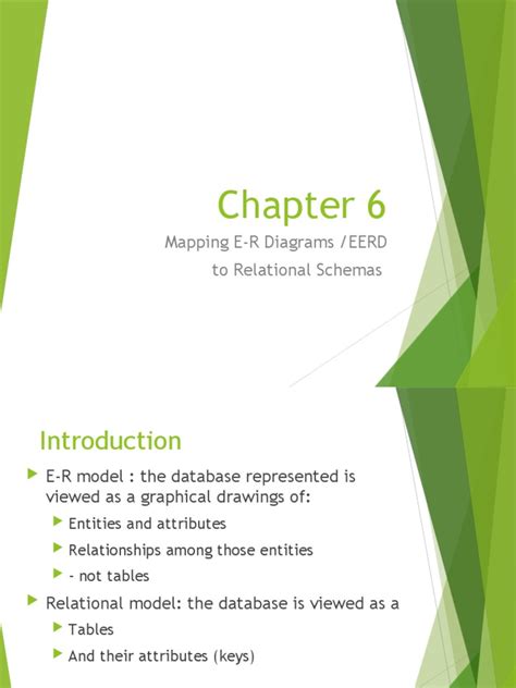 Chapter 6 Mapping Erd Eerd To Relational Schemas Pdf Relational