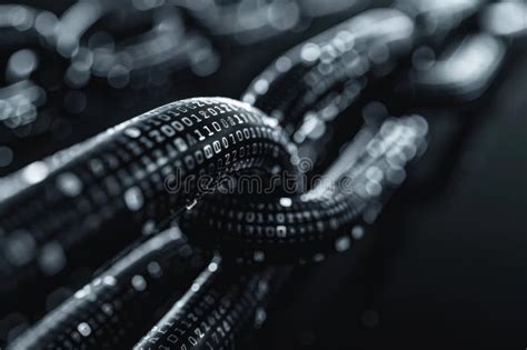 Abstract Black White Digital Chain Link Illustration Technology