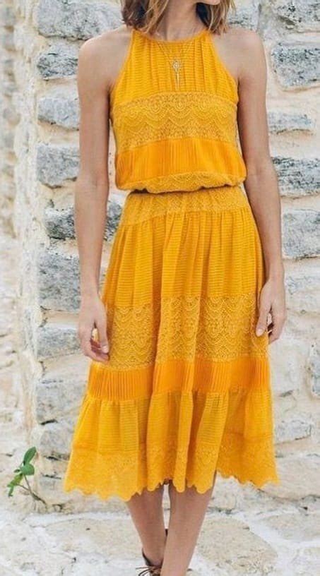 Mustard Yellow Summer Dress Blurmark