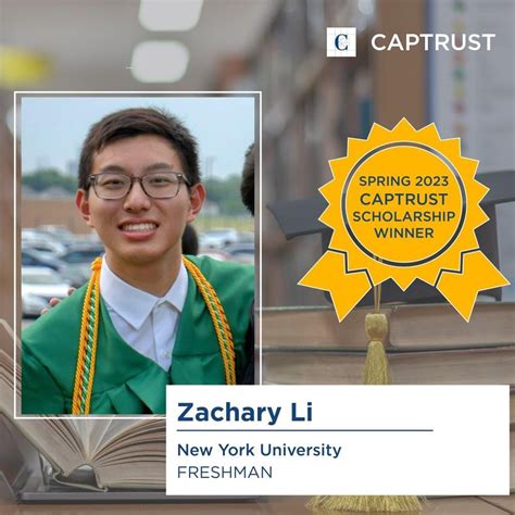 Zachary Li On Linkedin I Am So Grateful To Captrust For Selecting Me