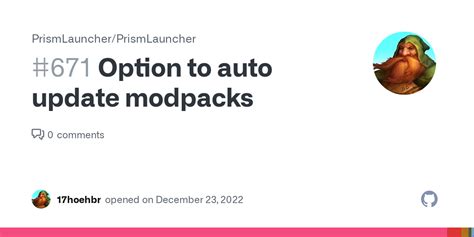 option to auto update modpacks · issue 671 · prismlauncher