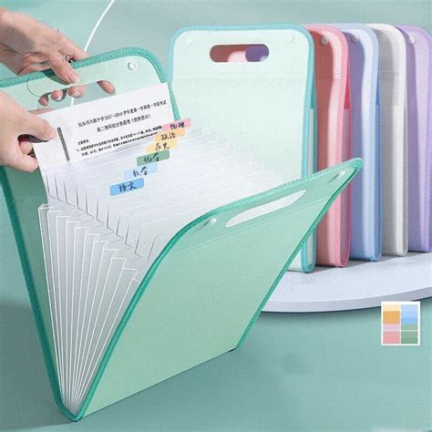 Folder File Organizer Expanding File Folder Clear Book 13 Layer Test Paper Folder Organizer