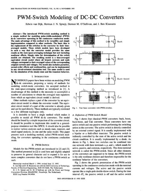 pwm switch modeling dc dc converters herman pdf electrical network
