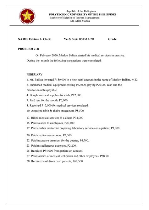 Midterm Assignment 3 Republic Of The Philippines Polytechnic University Of The Philippines
