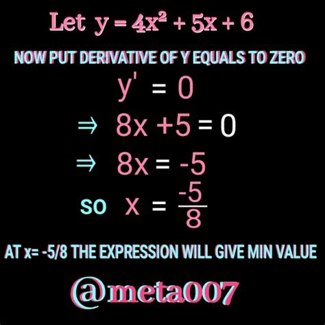 finding maximum and minimum value of an algebraic expression