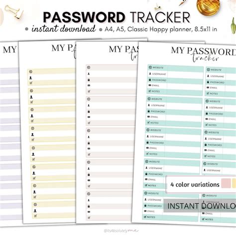 Password Journal Etsy