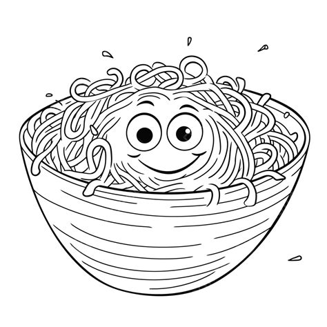 스파게티 색칠 페이지 개요 스케치 드로잉의 행복한 그릇 벡터 스파게티 그림 스파게티 개요 스파게티 스케치 Png 일러스트 및 벡터 에 대한 무료 다운로드 Pngtree