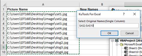 How To Rename All Images Names In A Folder According To A List Of Cells In Excel