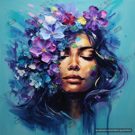 Ai创作图彩绘女人植物抽象画 新颖新锐创意艺术绘画 手绘女人花风格装饰画 唯美抽象画水彩画女人 现代美女绘画时尚彩绘 女性插画绘画时尚彩绘 手绘女人花抽象装饰画 数字油画插画设计 漂亮的抽象