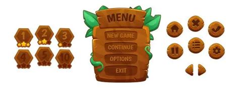 free jungle game ui kit clipart images freeimages