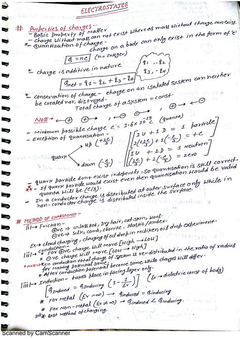 SOLUTION Electrostatics Neet Physics Notes Studypool