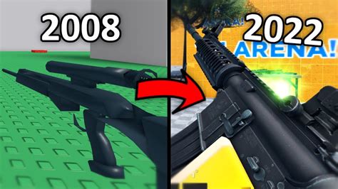 Evolution Of Roblox Guns Youtube