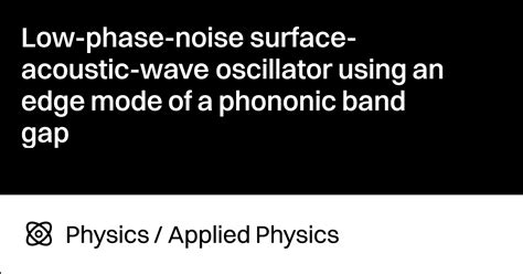 Low Phase Noise Surface Acoustic Wave Oscillator Using An Edge Mode Of A Phononic Band Gap