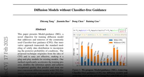 Paper Page Diffusion Models Without Classifier Free Guidance