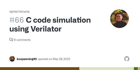 C Code Simulation Using Verilator · Issue 66 · Vprocvicuna · Github