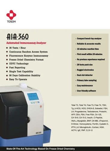 Fully Automatic Tosoh Aia 360 Immunoassay Analyzer For Hospital User Input Touch At ₹ 1650000