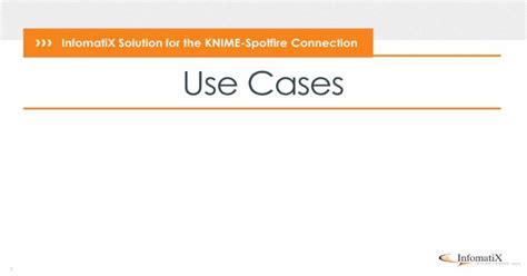 infomatix solution for the knime spotfire connection use cases