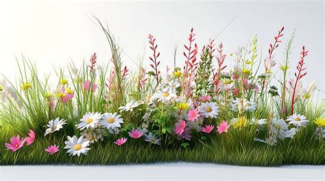 자연 봄의 꽃과 잔디