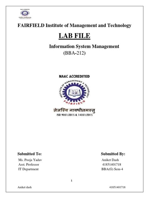 212 Ism Lab 1 Pdf Pdf Relational Database Sql