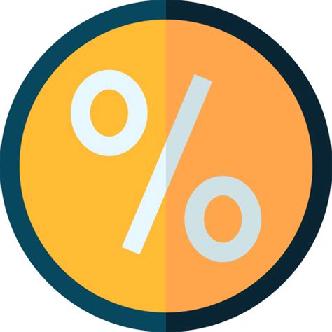 Percentage Basic Straight Flat Icon