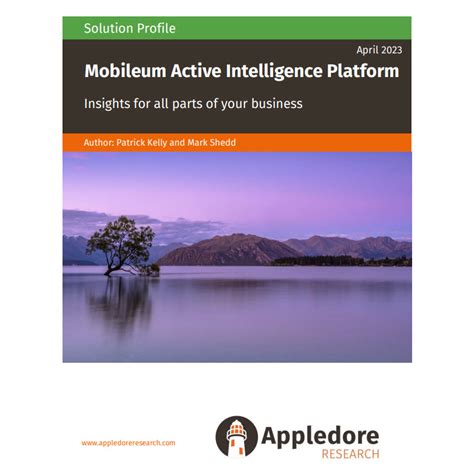 Mobileum Active Intelligence Platform Appledore Research