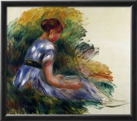 Young Girl Sitting In The Grass Pierre Auguste Renoir Painting R130531p01230 11000