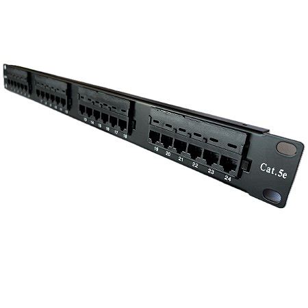 Patch Panel Portas Cat e UTP padrão rackfort com br Rack para Servidor e Telecom