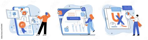 Application Testing Metaphor Vector Illustration App Test Rehearsal Stage Before Actual